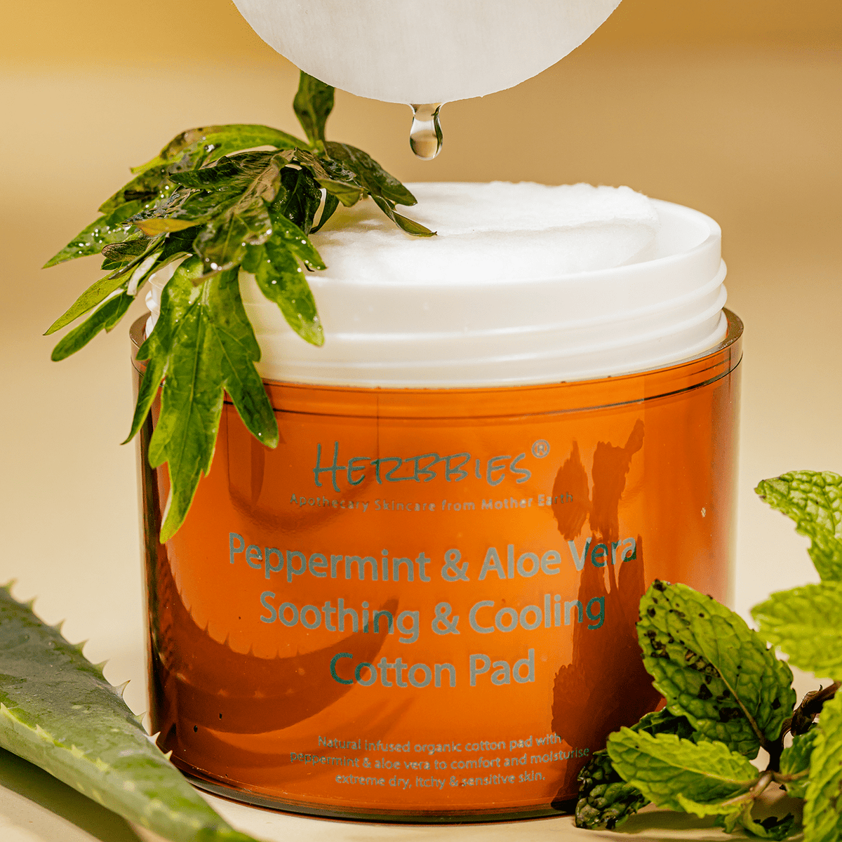 MANO PLUS | Herbbies Peppermint & Aloe Vera Soothing & Cooling Cotton ...